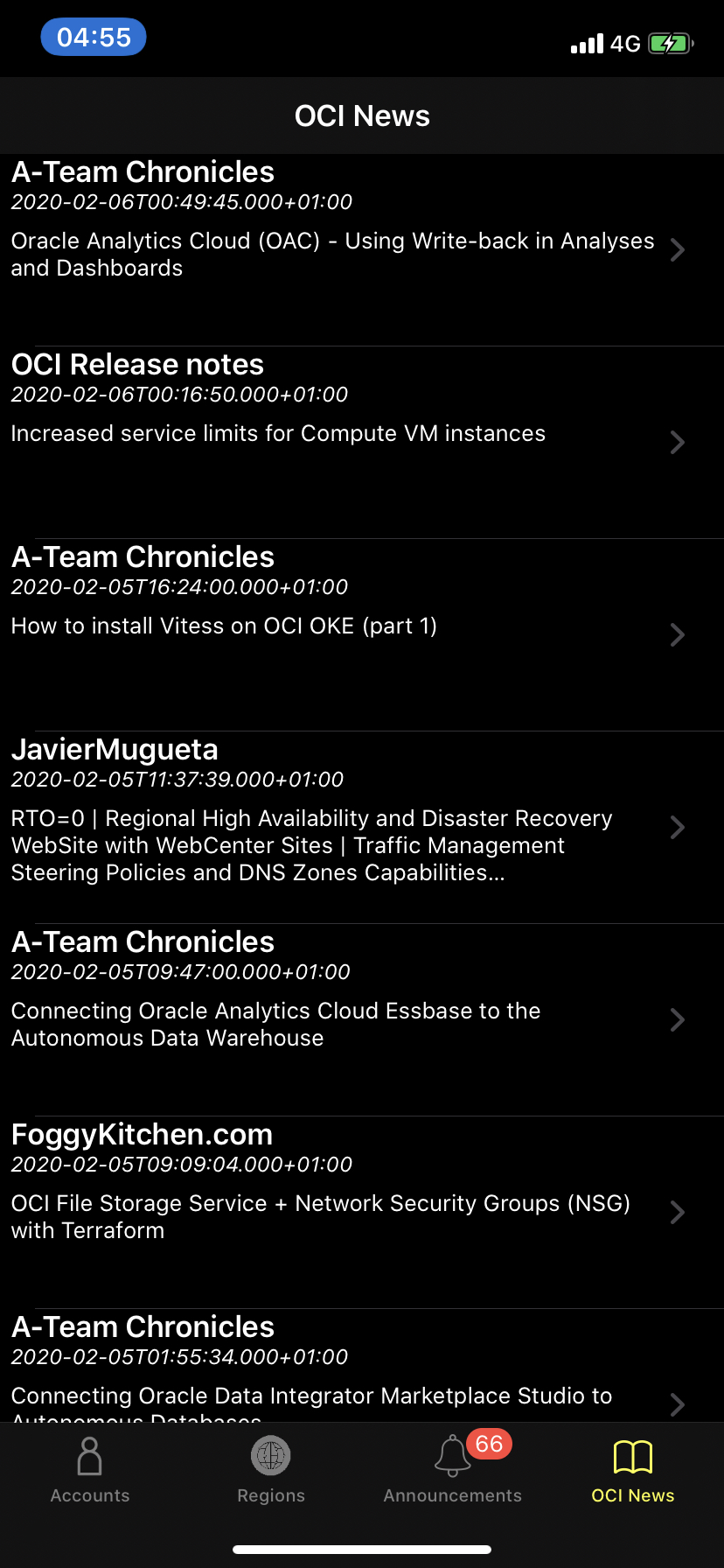 Updated OCI Manager iPhone App released – Oracle Cloud Blog